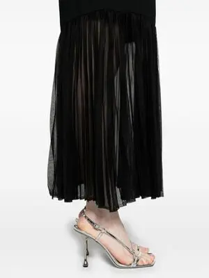 JIL SANDER Plissé-detailed Knitted Maxi Dress