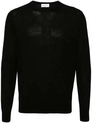 BALLANTYNE Fine-knit Cotton Sweater - Black