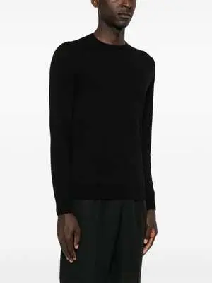 BALLANTYNE Fine-knit Cotton Sweater - Black