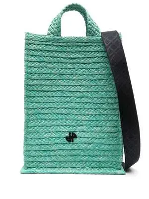Patou Jp-patch Raffia Tote Bag
