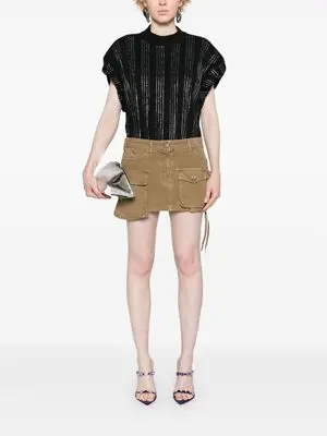 Attico Laurie Crystal-embellished T-shirt