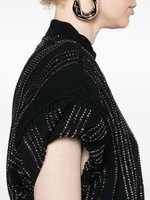 Attico Laurie Crystal-embellished T-shirt