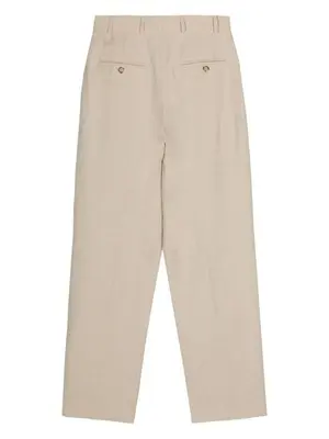 TOTEME Pleat-detail Tapered Trousers - Neutrals