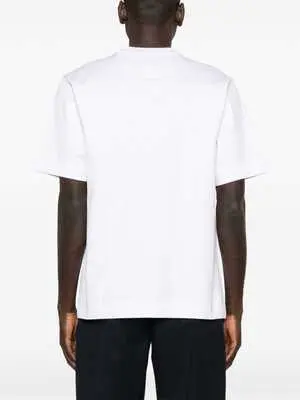 Fendi Ff-plaque Cotton T-shirt - White