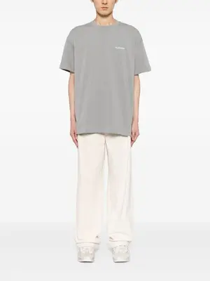 FLANEUR Logo-print Cotton T-shirt - Grey