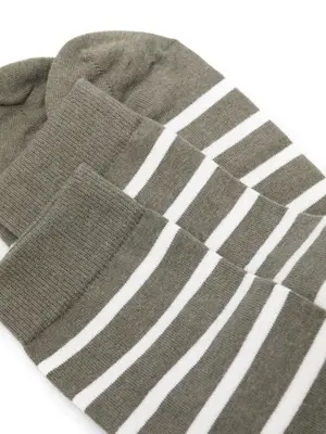 Sunspel Striped Ankle Socks