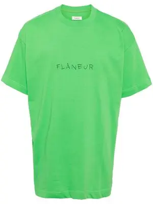 FLANEUR Logo-handwritten Cotton T-shirt