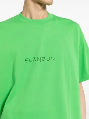FLANEUR Logo-handwritten Cotton T-shirt