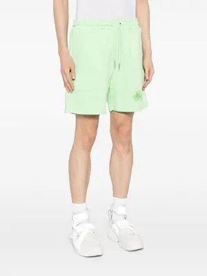 FLANEUR Watercolor Floral Cotton Shorts