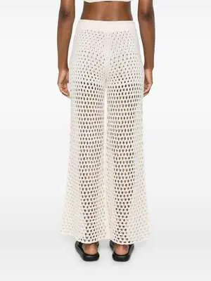Palm Angels Sequin-embellished Open-knit Trousers