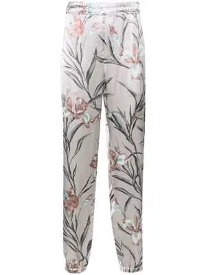 Saint Laurent Floral-print Tapered Trousers