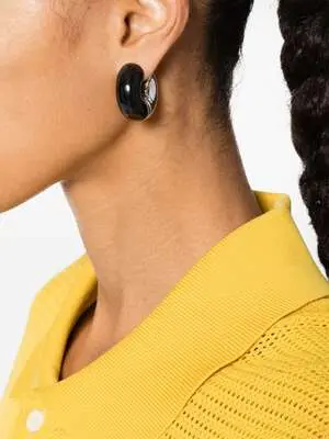 UNCOMMON MATTERS Status Two-tone Hoop Earrings - Silver