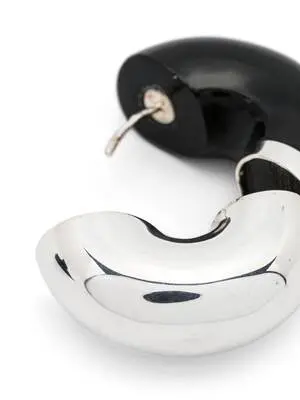 UNCOMMON MATTERS Status Two-tone Hoop Earrings - Silver