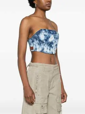 Palm Angels Washed Denim Corset