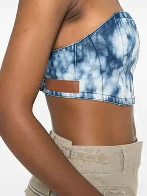 Palm Angels Washed Denim Corset