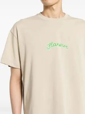 FLANEUR Signature Watercolor Cotton T-shirt - Neutrals