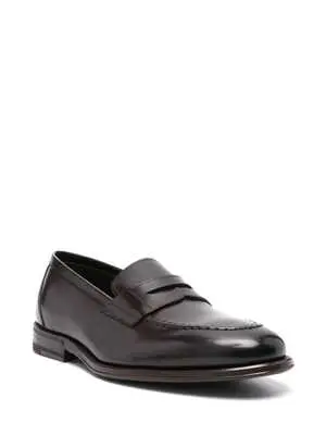 HENDERSON BARACCO Penny-slot Leather Loafers - Brown