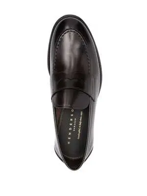 HENDERSON BARACCO Penny-slot Leather Loafers - Brown