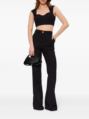 Balmain Flared Virgin Wool Trousers