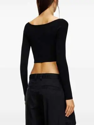 DIESEL® M-vera-ls Knitted Top - Black