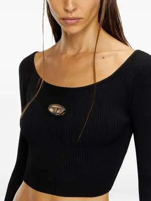 DIESEL® M-vera-ls Knitted Top - Black