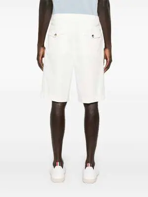 Brunello Cucinelli Pleat-detail Straight-leg Shorts - White