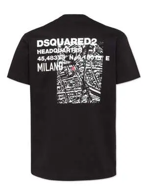 Dsquared2 Map-print Cotton T-shirt