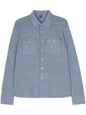 Fedeli Cashmere-linen Blend Long-sleeve Shirt