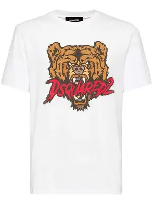 Dsquared2 Graphic-print Cotton T-shirt - White