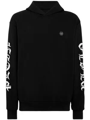 Philipp Plein Gothic Cotton Hoodie - Black