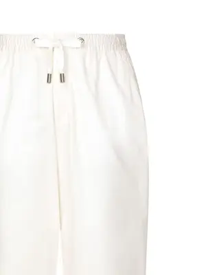 Dolce & Gabbana Drawstring-waist Cotton Track Pants - White