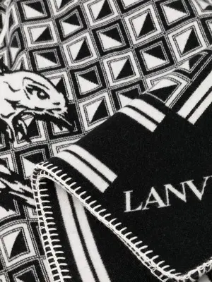 LANVIN X Future Eagle-motif Throw Blanket