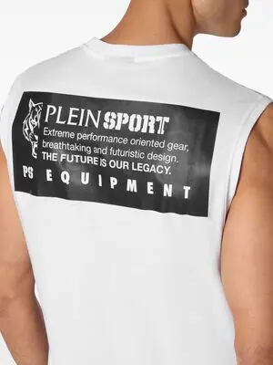 PLEIN SPORT Logo Print Sleeveless T-shirt
