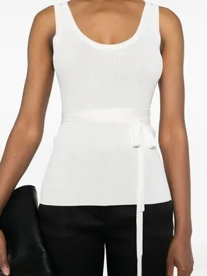 P.a.r.o.s.h Ribbed Tank Top With Tie Waist