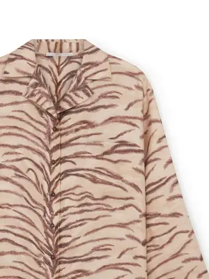 Stella McCartney Tiger-print Silk Pajama Shirt