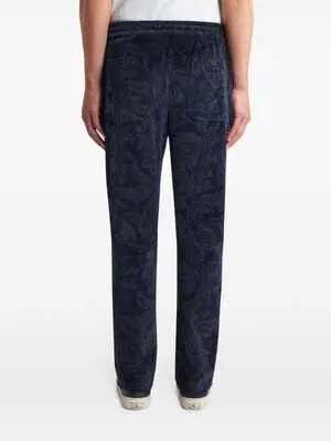 Etro Paisley Jacquard Slim-cut Trousers - Blue