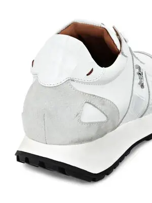 BILLIONAIRE Leather Running Sneakers - White