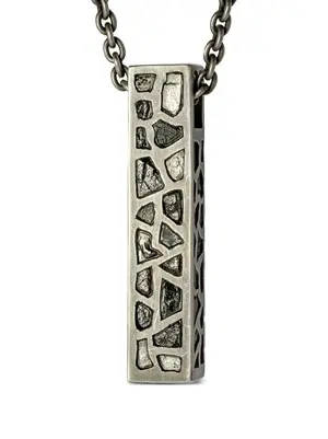 PARTS OF FOUR Cuboid Diamond Pendant Necklace - Silver