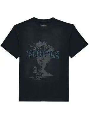 PURPLE BRAND Logo-print Cotton T-shirt
