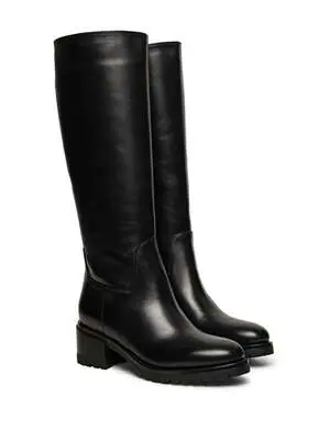 Santoni Knee-length Leather Boots