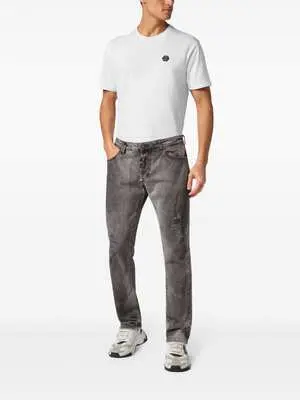 Philipp Plein Low-rise Straight-leg Jeans - Grey