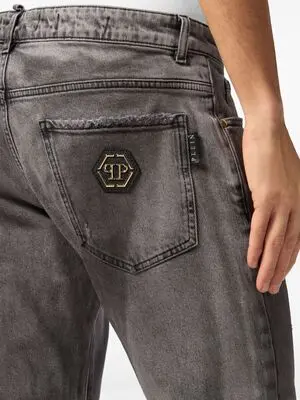 Philipp Plein Low-rise Straight-leg Jeans - Grey