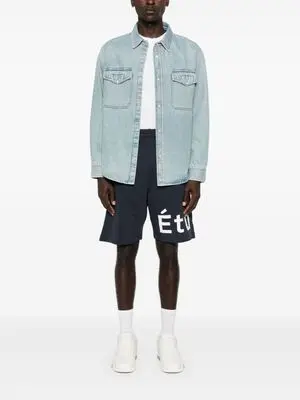 Études Studio Tempera Logo-print Shorts - Blue
