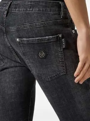 Philipp Plein Low-rise Straight-leg Jeans - Black