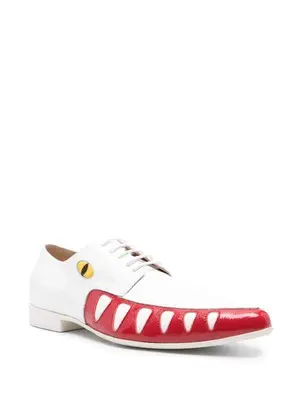 WALTER VAN BEIRENDONCK Crocodile Oxford Shoes - White