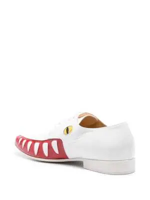 WALTER VAN BEIRENDONCK Crocodile Oxford Shoes - White