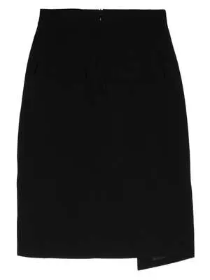 J KOO Asymmetric Wrapped Mini Skirt - Black