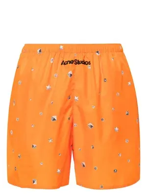 Acne Studios Stud-print Ripstop Swim Shorts