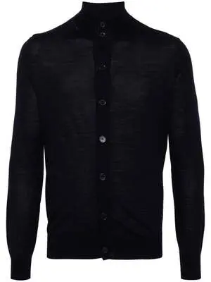 BALLANTYNE Roll-neck Wool Cardigan
