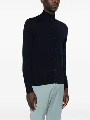 BALLANTYNE Roll-neck Wool Cardigan